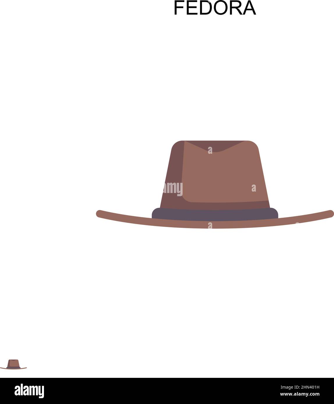 Fedora Simple vector icon. Illustration symbol design template for web ...