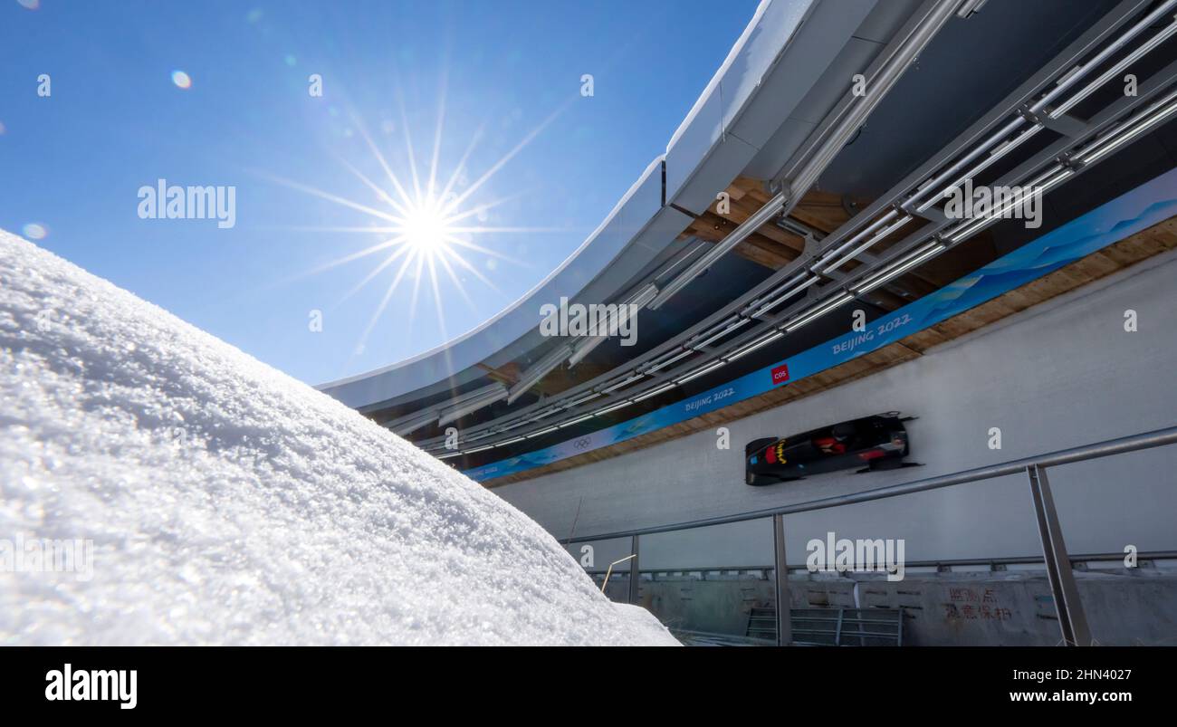 Beijing, China. 14th Feb, 2022. Ying Qing of China competes during the ...