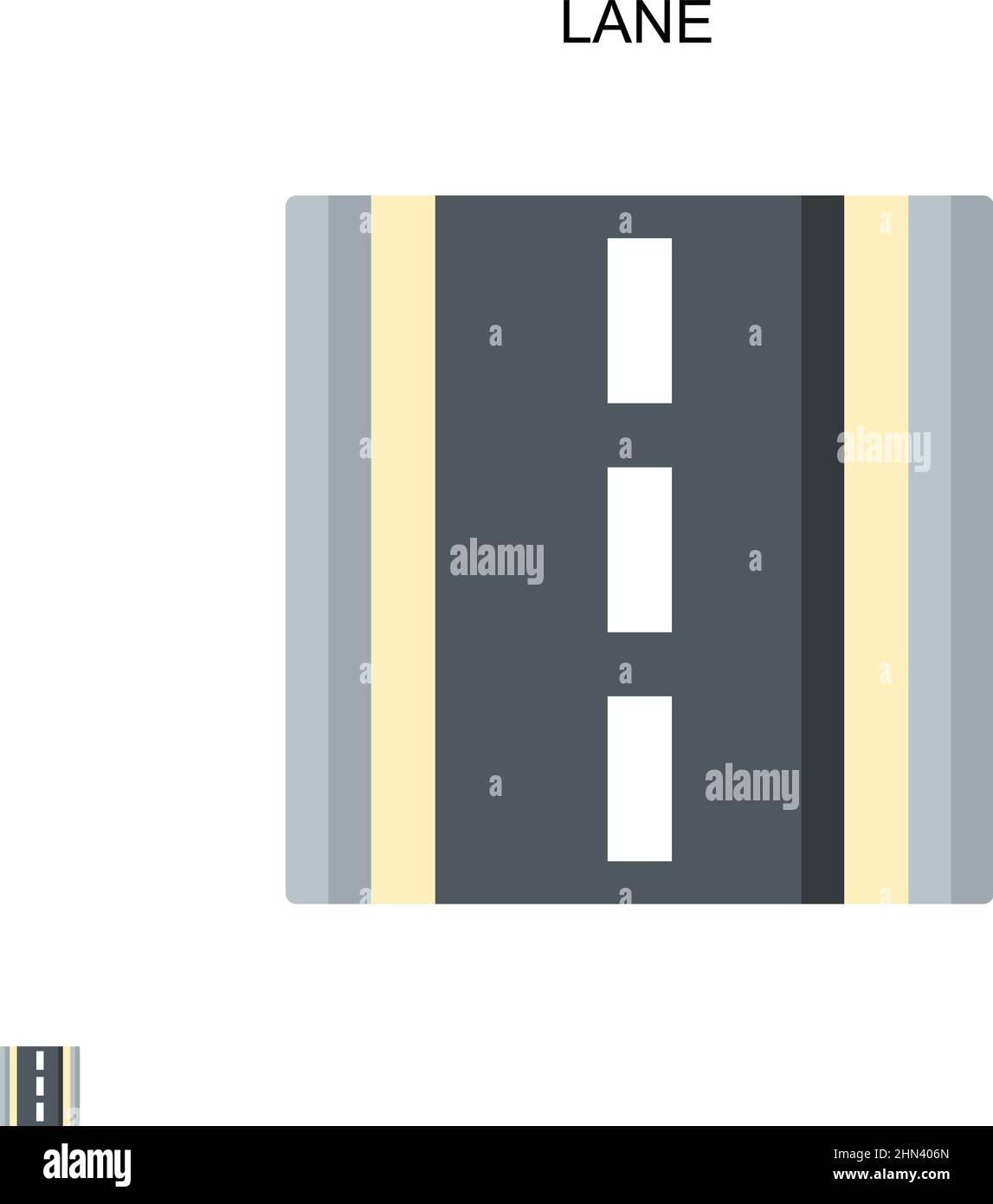 Lane Simple vector icon. Illustration symbol design template for web ...