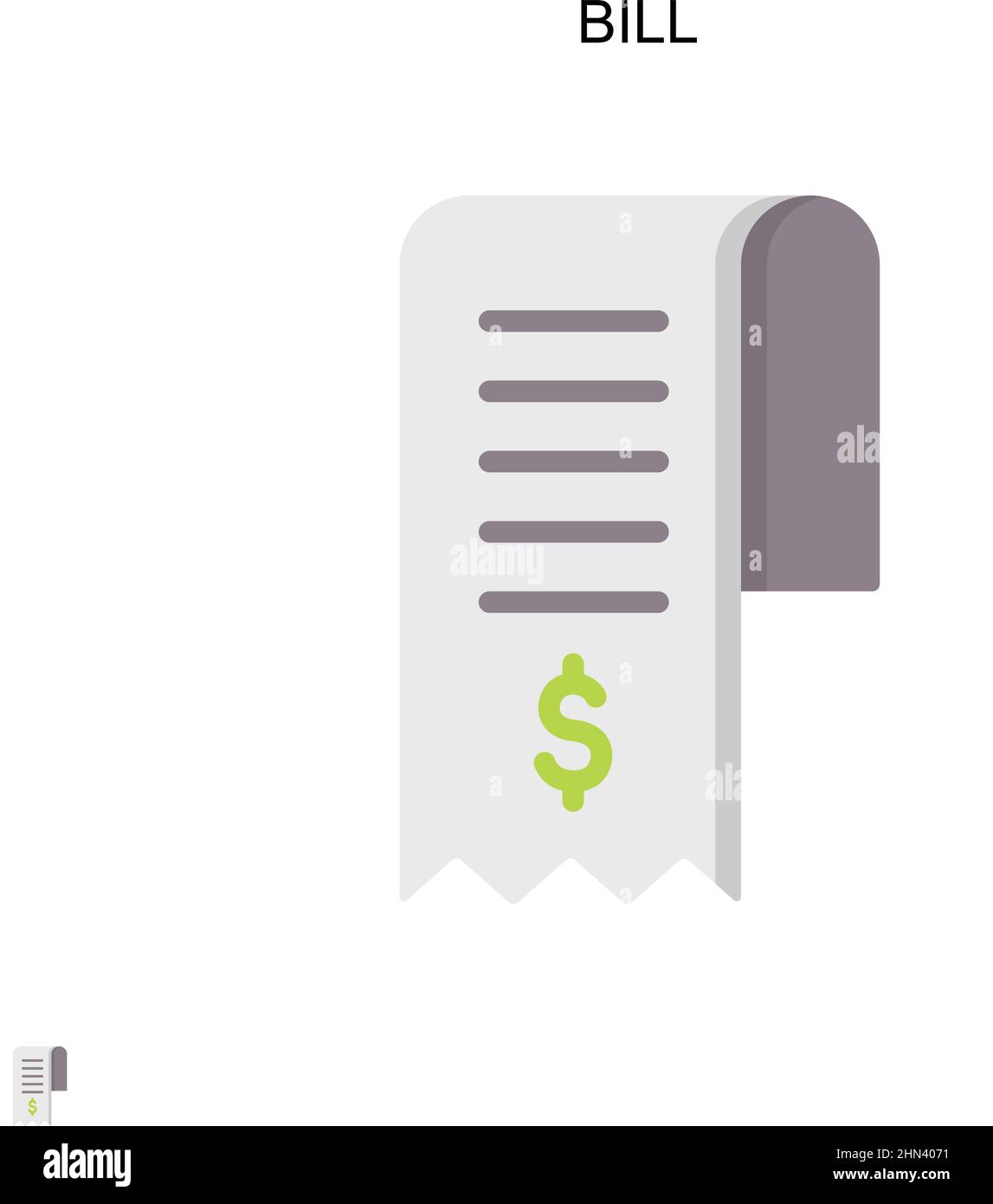 Bill Simple vector icon. Illustration symbol design template for web ...