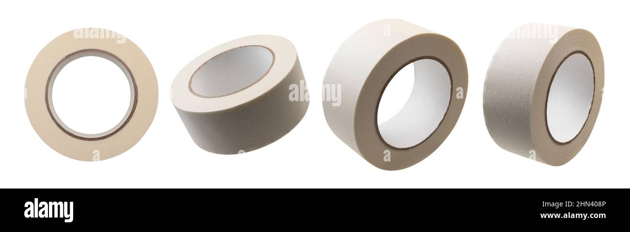 Masking tape in different angles on a white background Stock Photo - Alamy