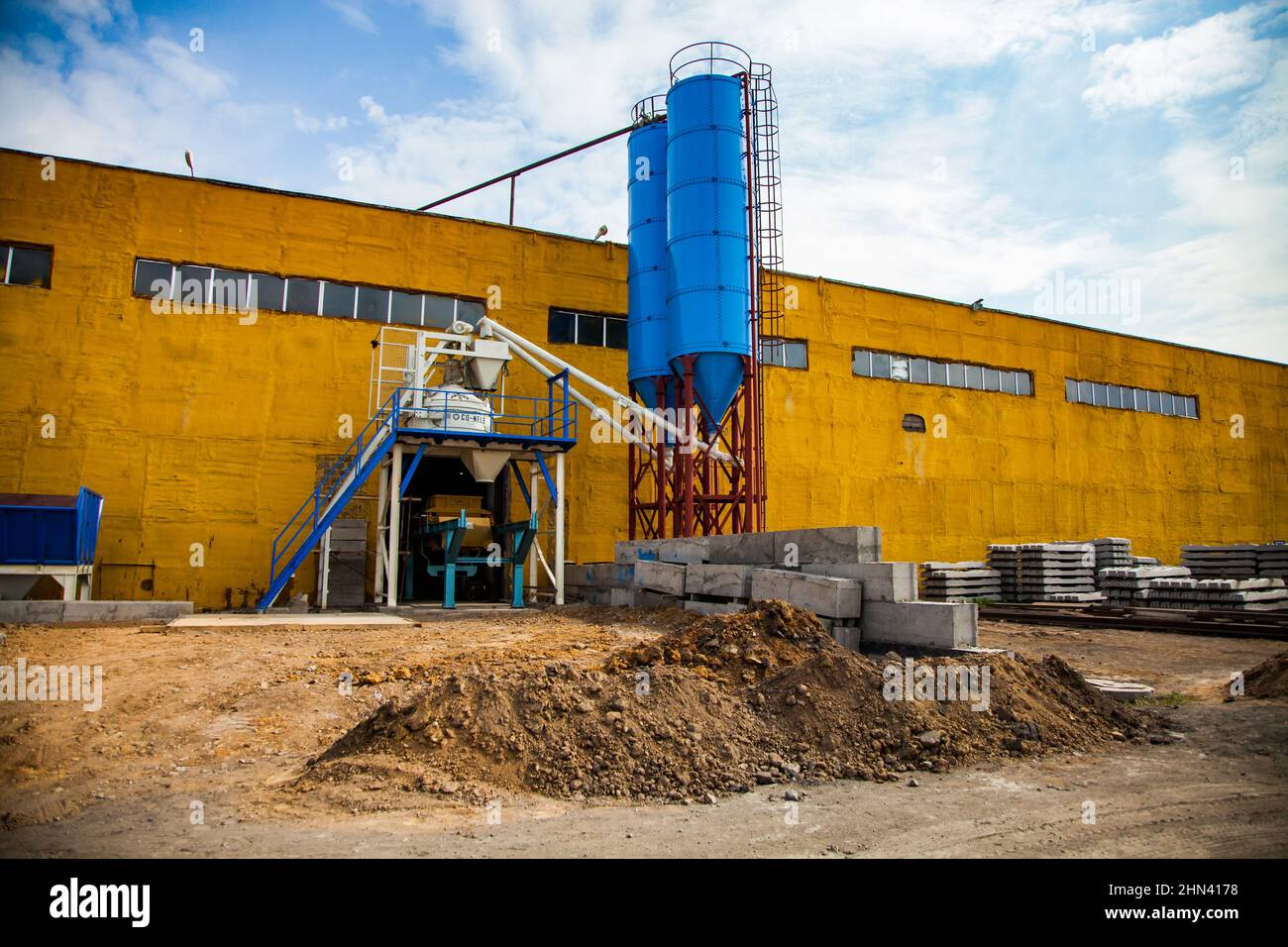 Temirtau, Kazakhstan - June 09, 2012: Concrete sleepers manufacturing ...