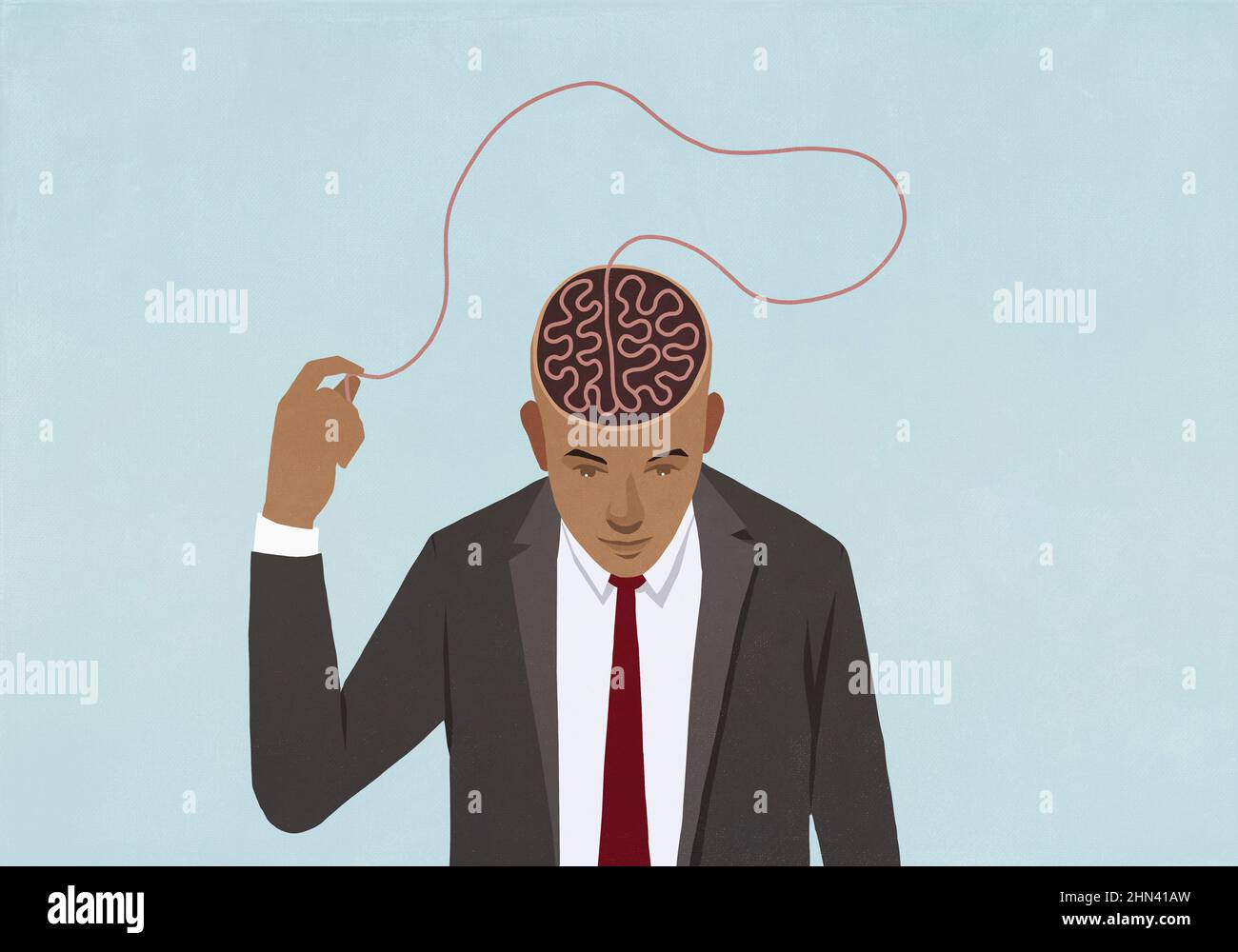 Brain front view man hi-res stock photography and images - Alamy
