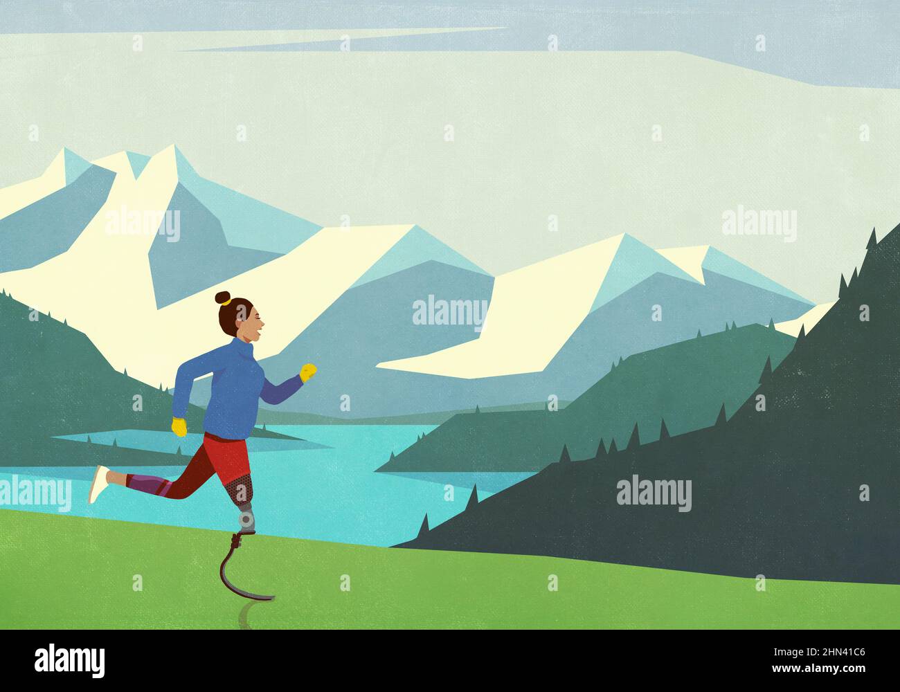 Amputee woman one leg hi-res stock photography and images - Alamy