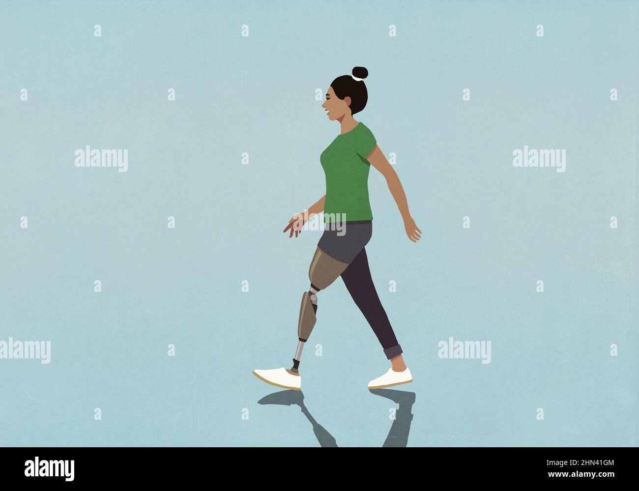 Amputee woman one leg hi-res stock photography and images - Alamy