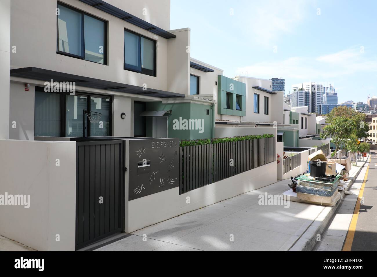 Newly built apartments on Eveleigh Street in the area known as The ...