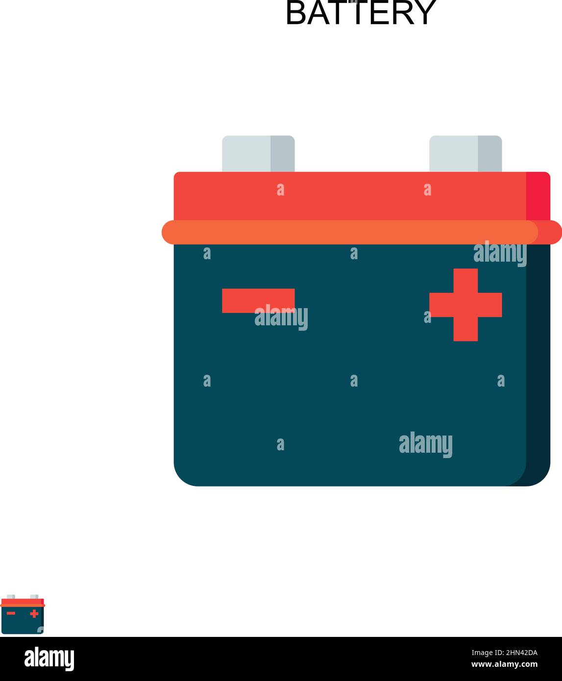 Battery Simple vector icon. Illustration symbol design template for web ...