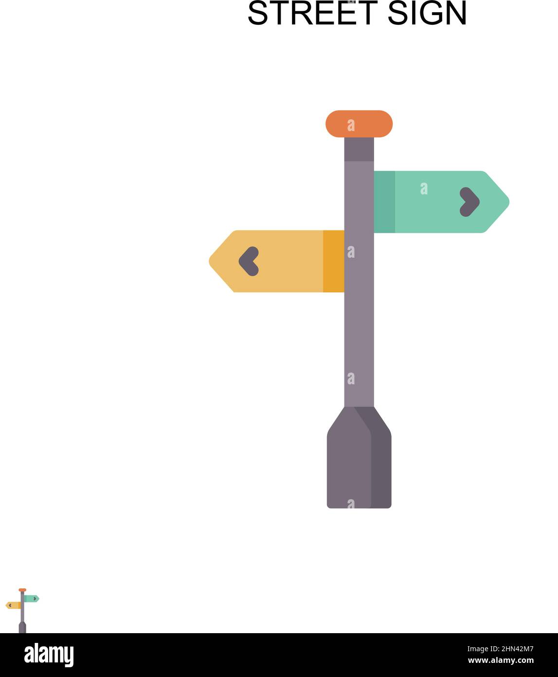 Street sign Simple vector icon. Illustration symbol design template for ...