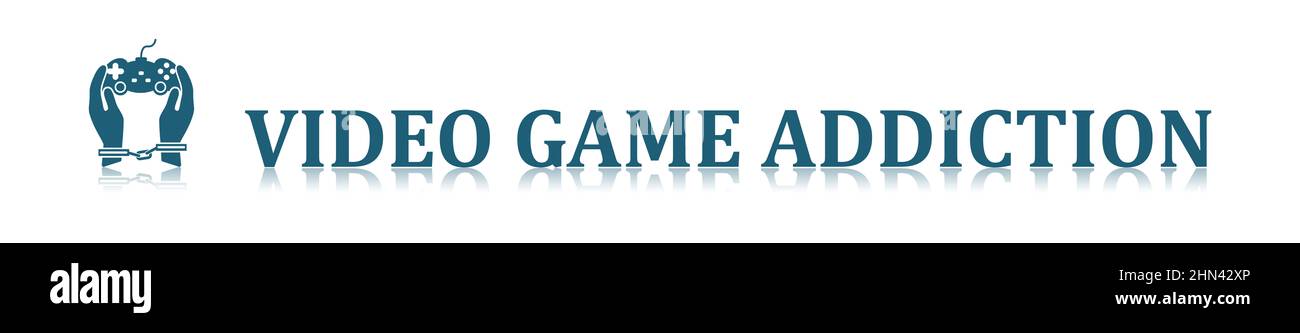 Illustration of a video game addiction concept Stock Photo - Alamy