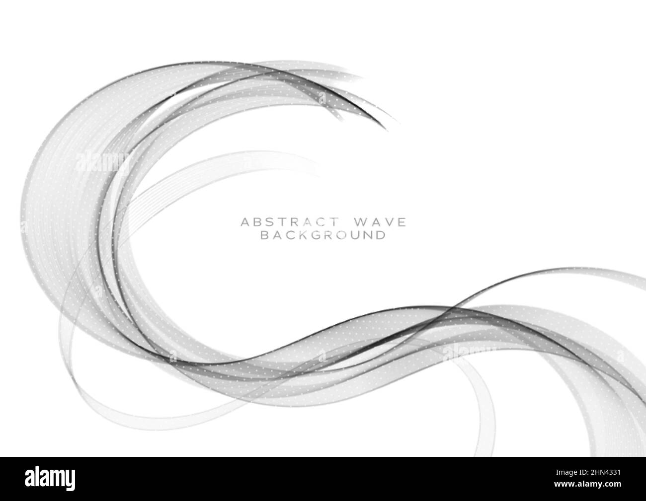 Abstract vector background. Flow of gray transparent wave Stock Vector ...
