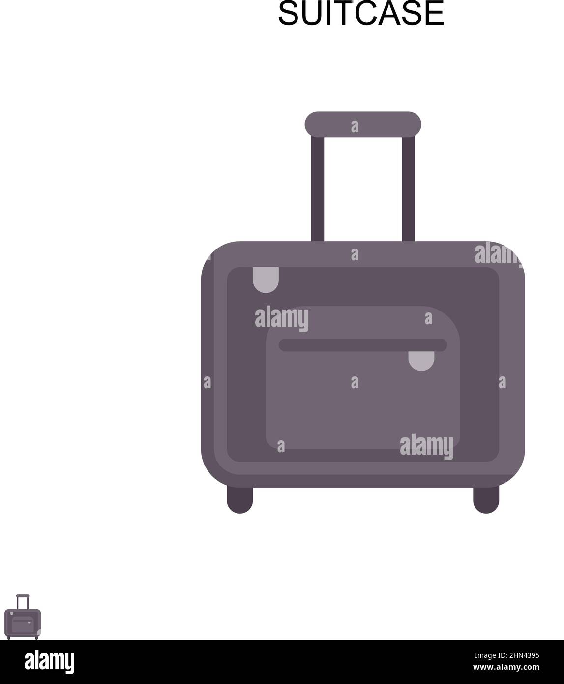 Suitcase Simple vector icon. Illustration symbol design template for ...
