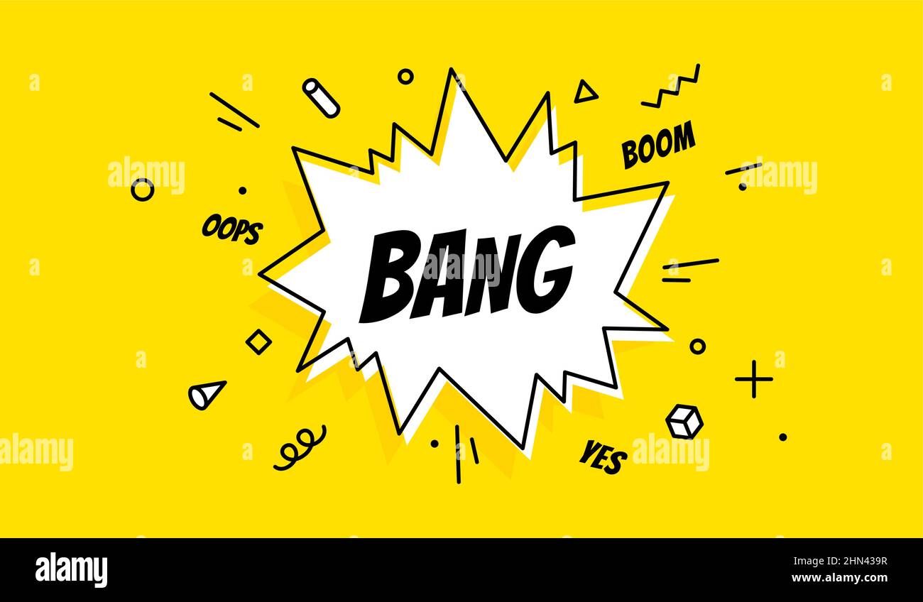 Banner Bang. Banner, speech bubble, poster and sticker concept ...