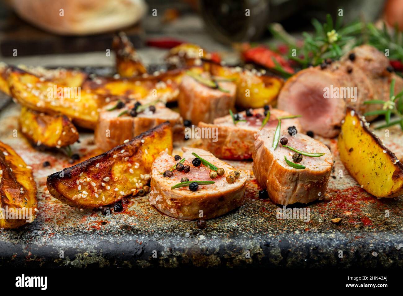 Sirloin pork chops supper hi-res stock photography and images - Alamy