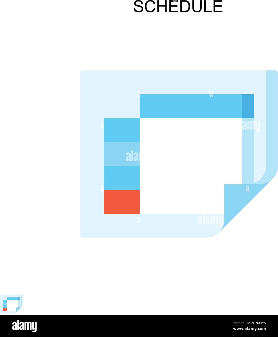 Schedule Simple vector icon. Illustration symbol design template for ...