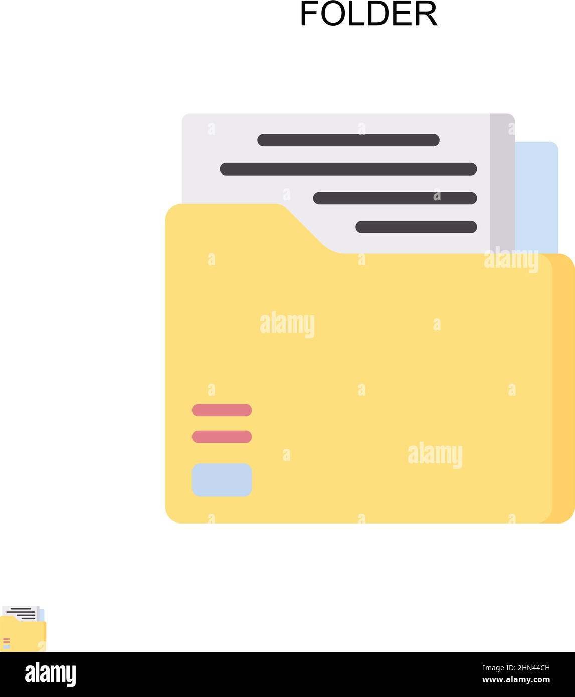 Folder Simple vector icon. Illustration symbol design template for web ...