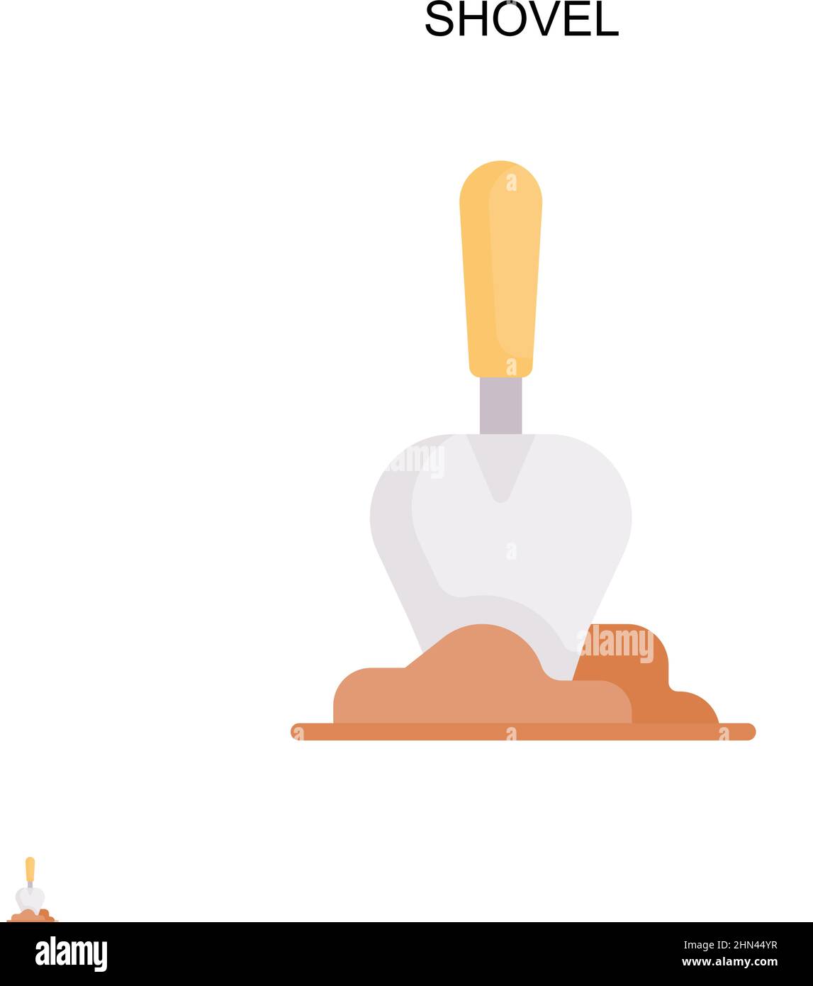 Shovel Simple vector icon. Illustration symbol design template for web ...