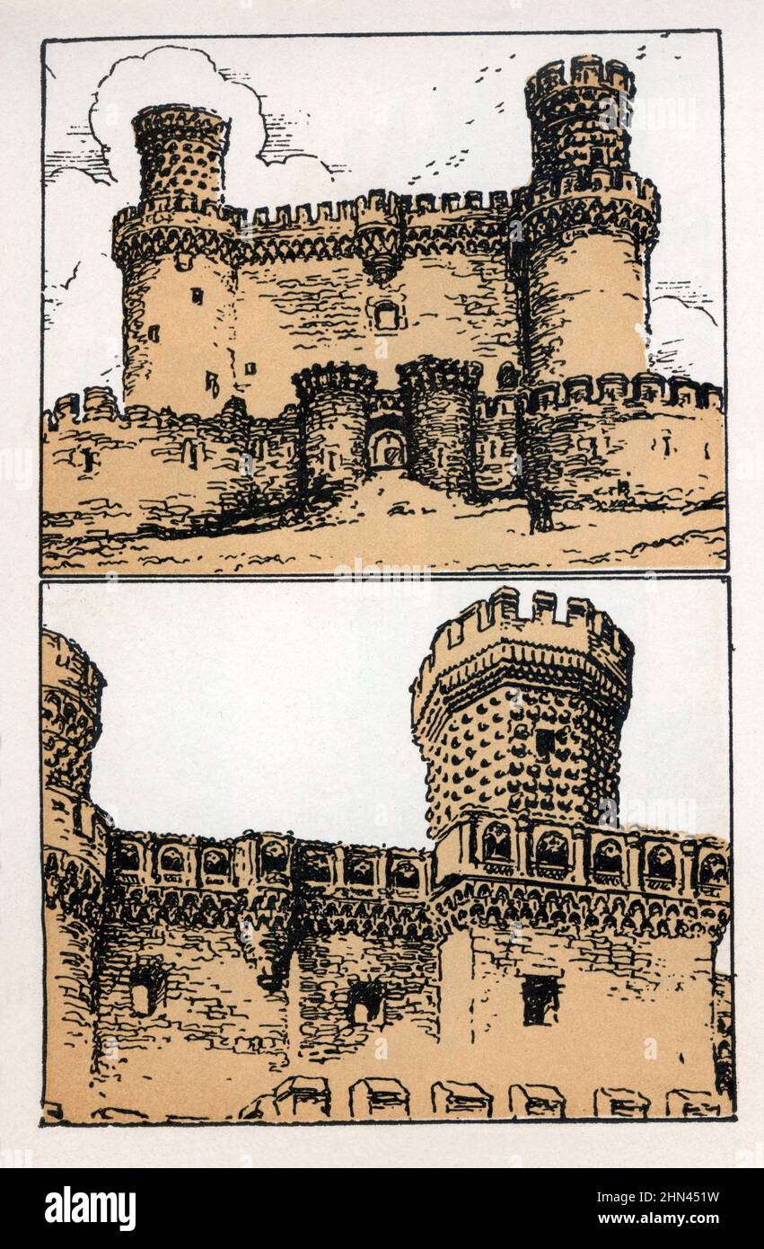 Castillos de España. Madrid. Castillo de Manzanares el Real, construído ...