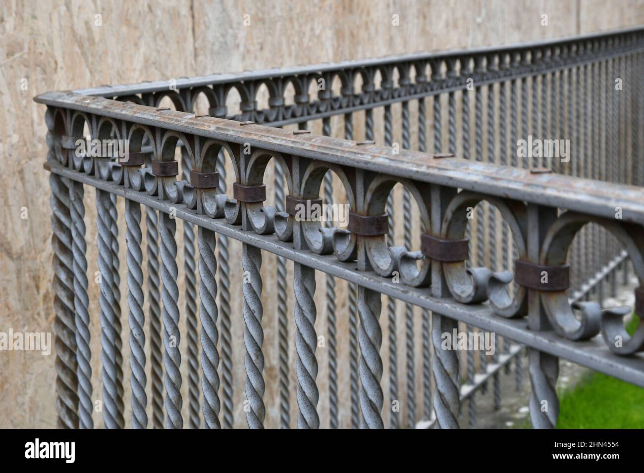 detail of wrought iron balustrade Stock Photo - Alamy