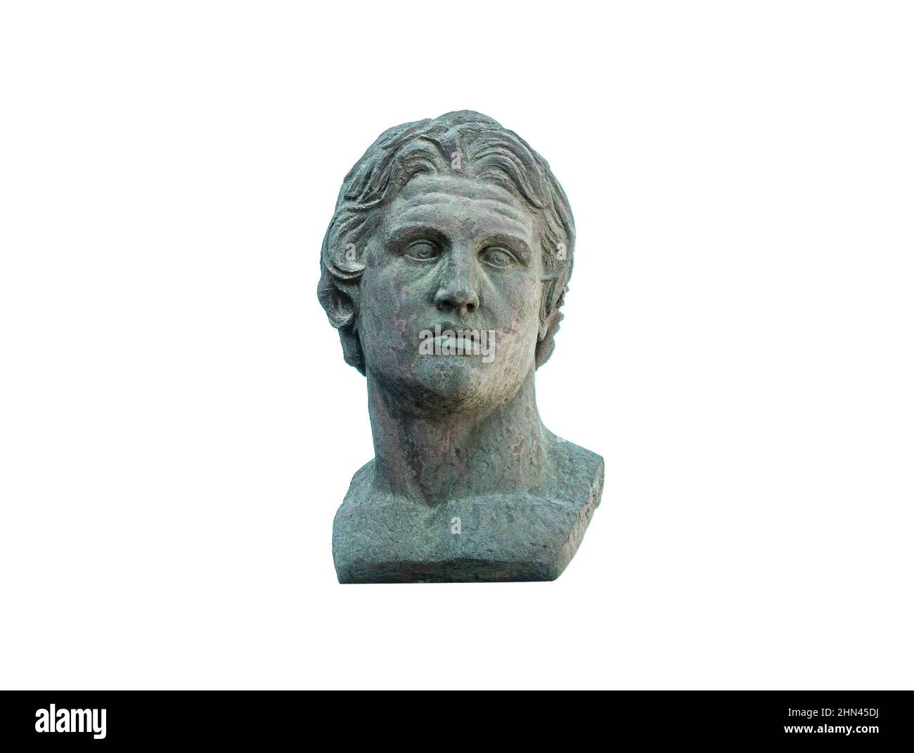 Alexander the Great Statue isolated on white background. alexandria ...