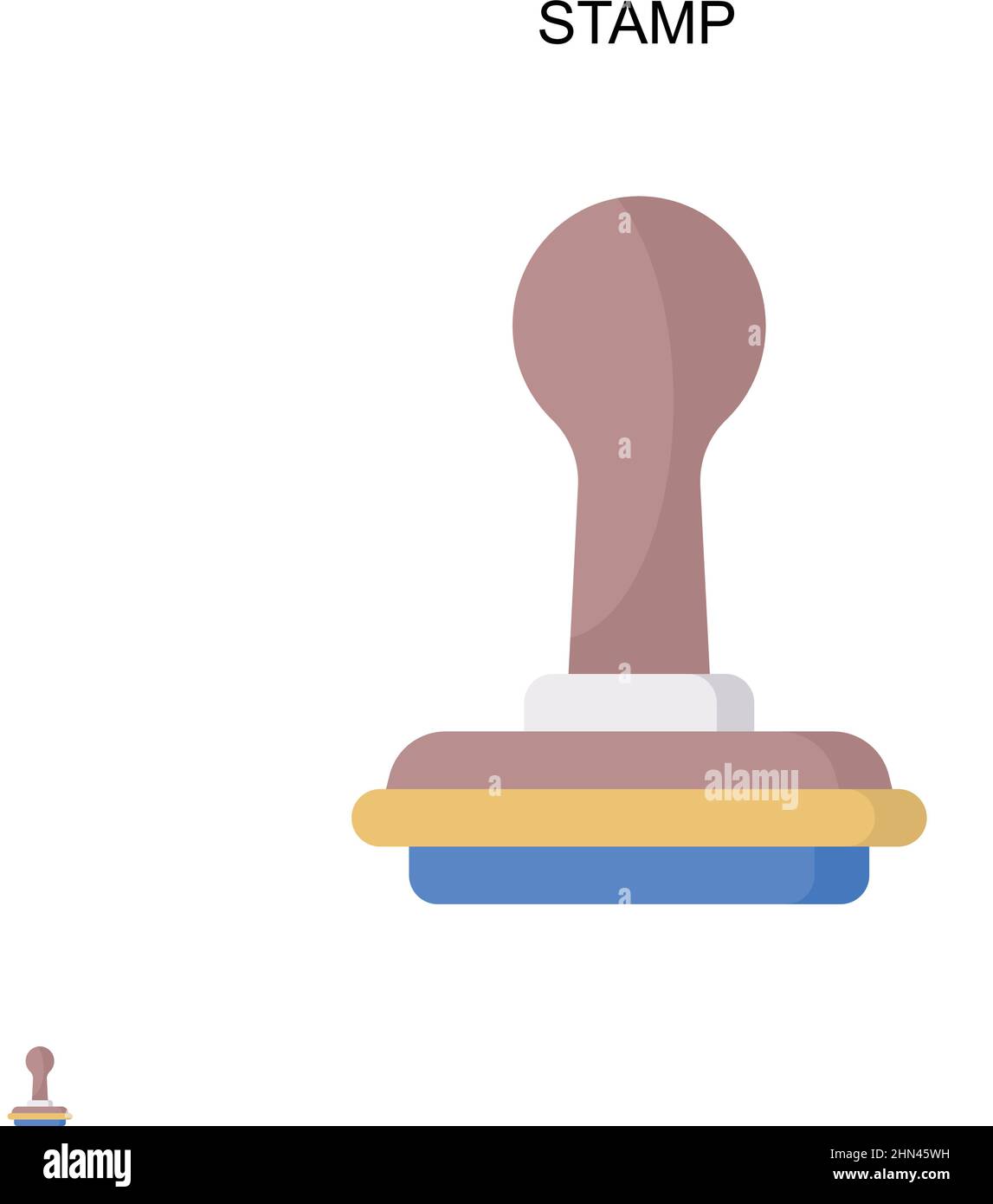 Stamp Simple vector icon. Illustration symbol design template for web ...