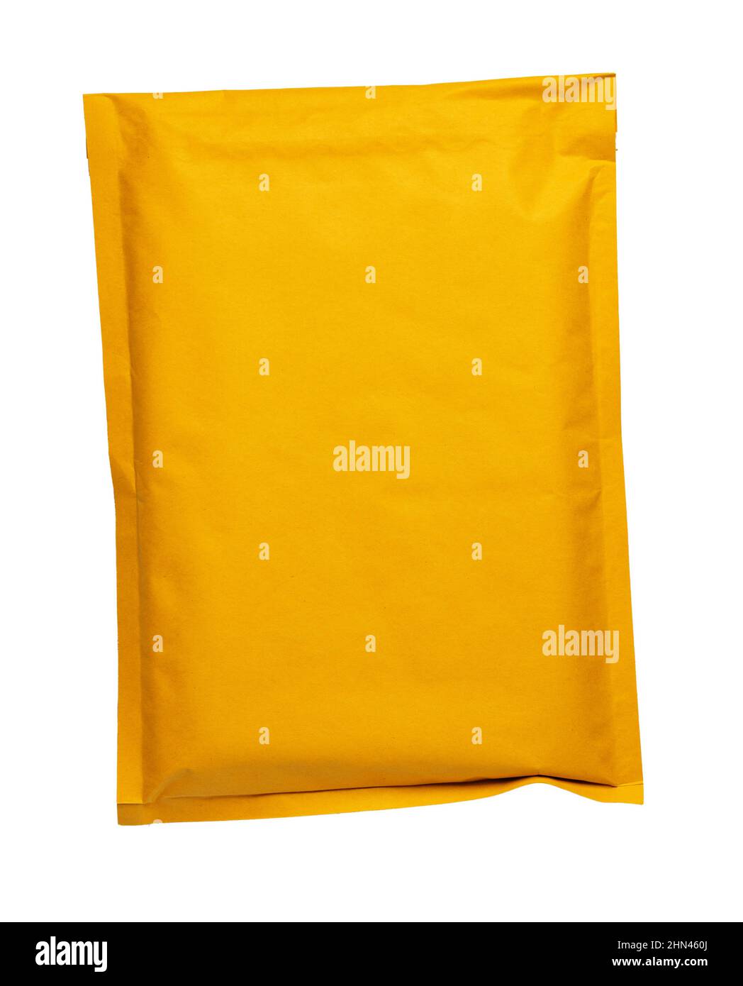 Brown envelope front and back isolated on white background. Letter top ...