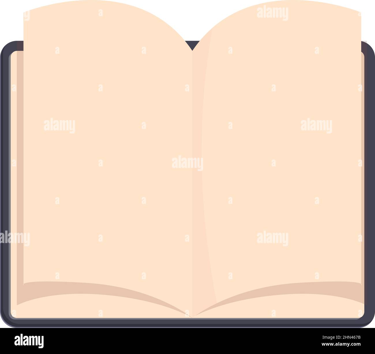 Digital open book icon cartoon vector. Online read. Library study Stock ...
