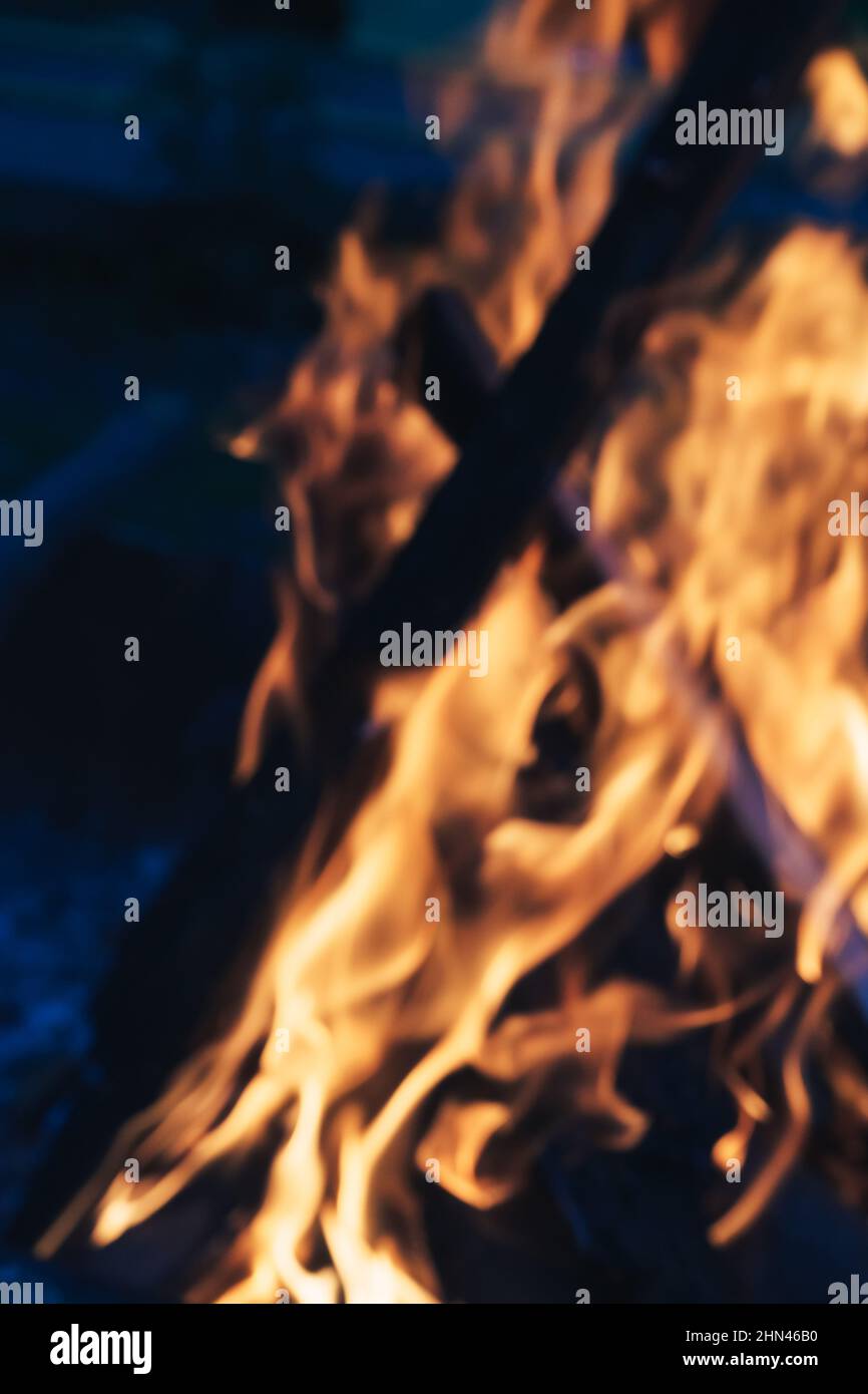 Close up beautiful photo of big outdoor bonfire Stock Photo - Alamy