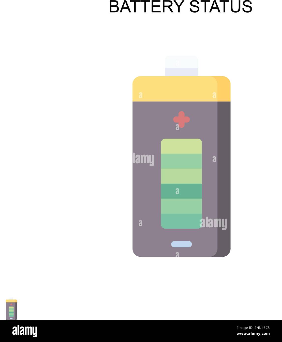 Battery status Simple vector icon. Illustration symbol design template ...