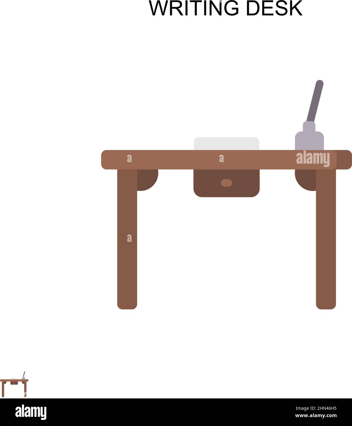 Woman write notepad laptop pen Stock Vector Images - Alamy