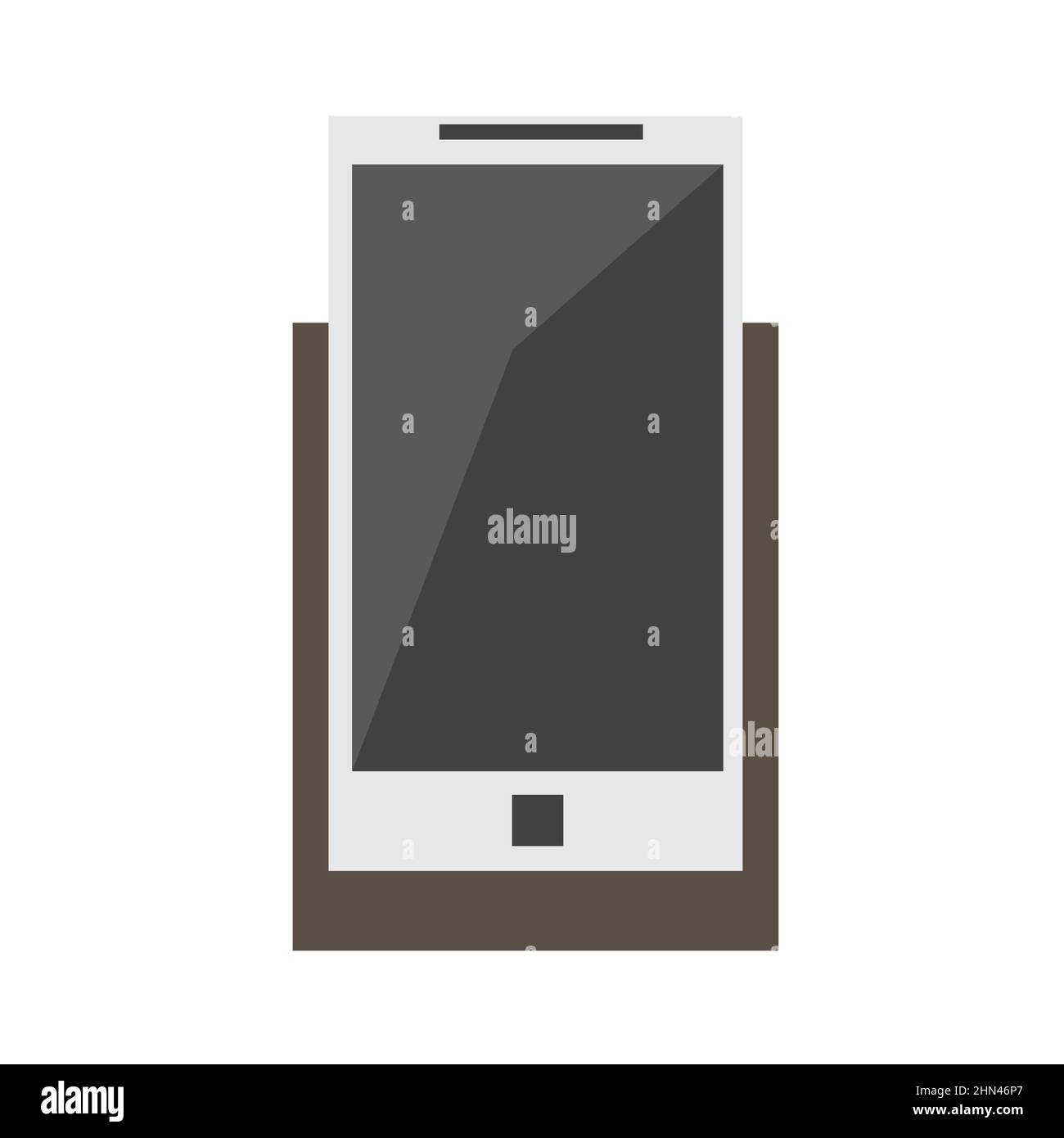 Smartphone on the stand - simple flat icon. Mobile accessories. Phone ...