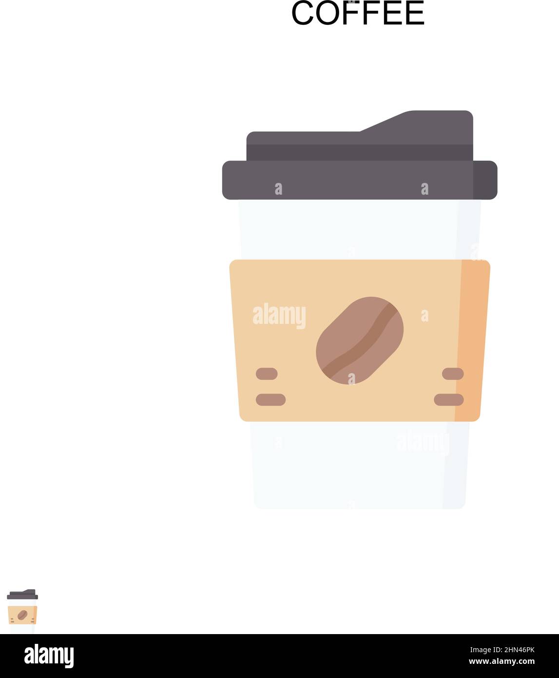 Coffee Simple vector icon. Illustration symbol design template for web ...