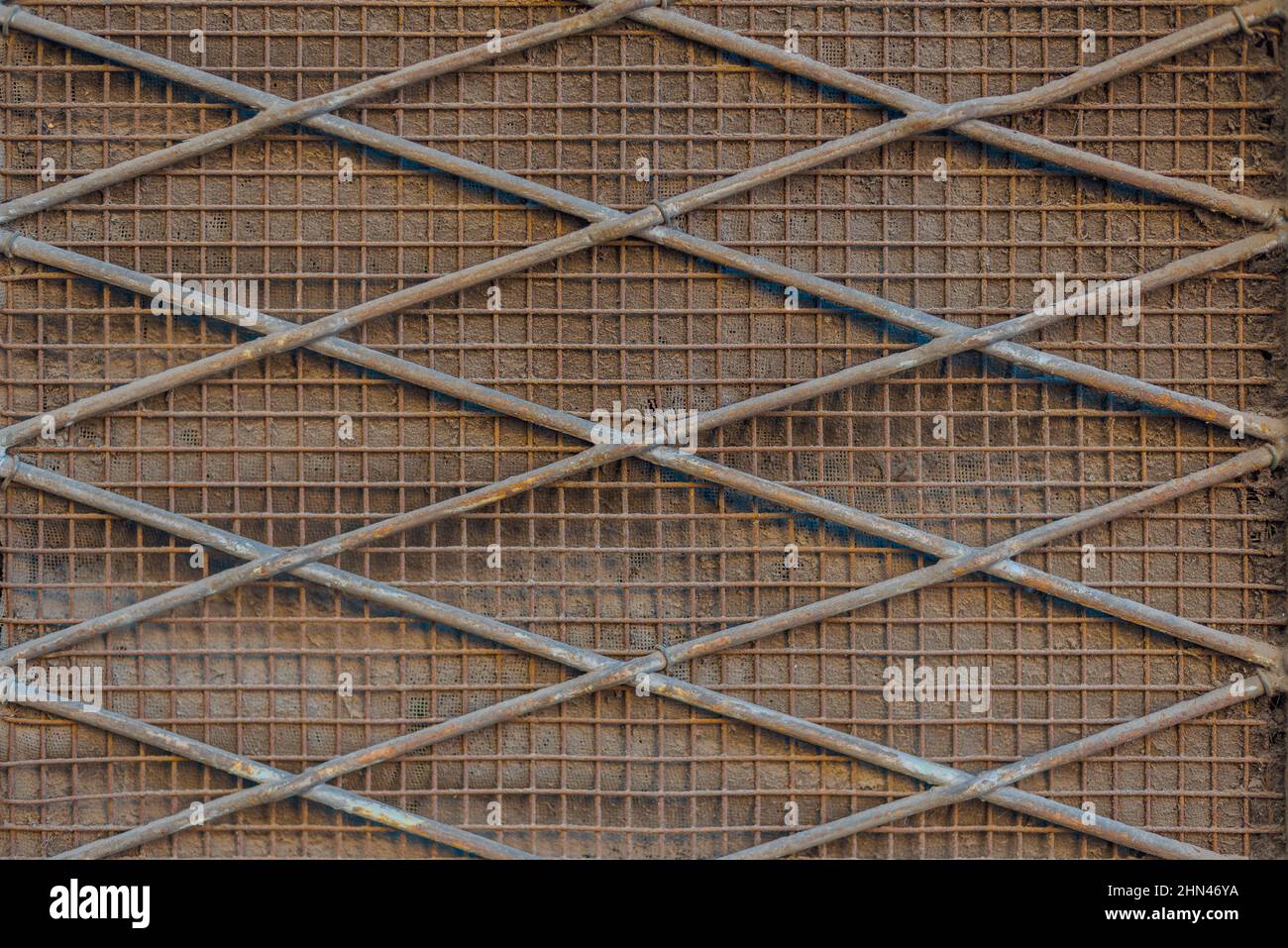 Old exterior window with a rusty iron window Stock Photo - Alamy