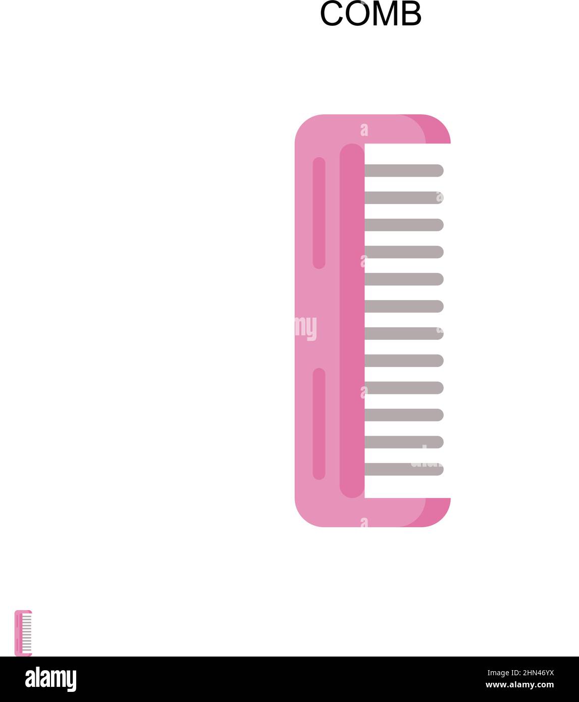 Comb Simple vector icon. Illustration symbol design template for web ...
