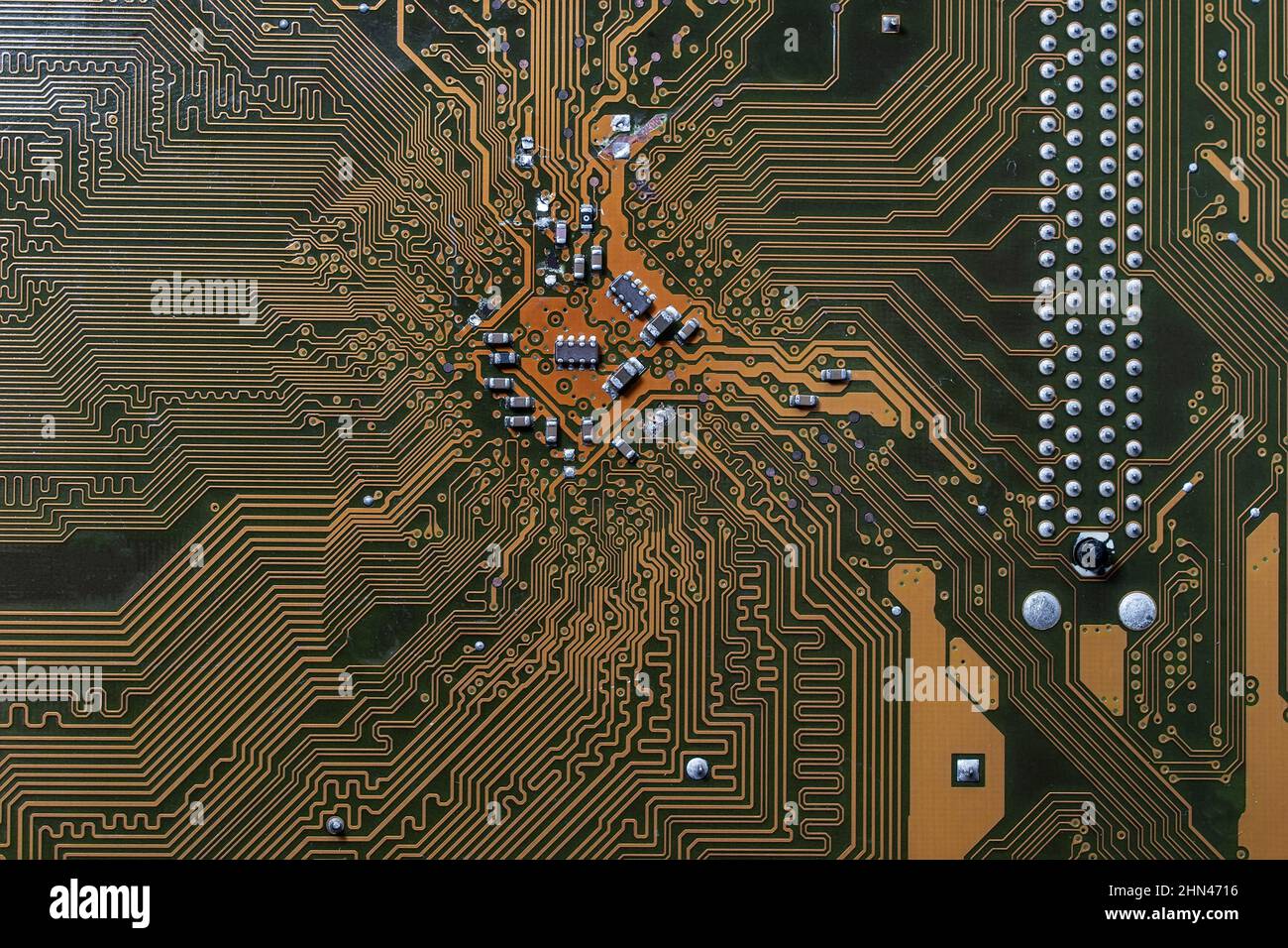 Circuit board. Electronic computer hardware technology. Motherboard ...