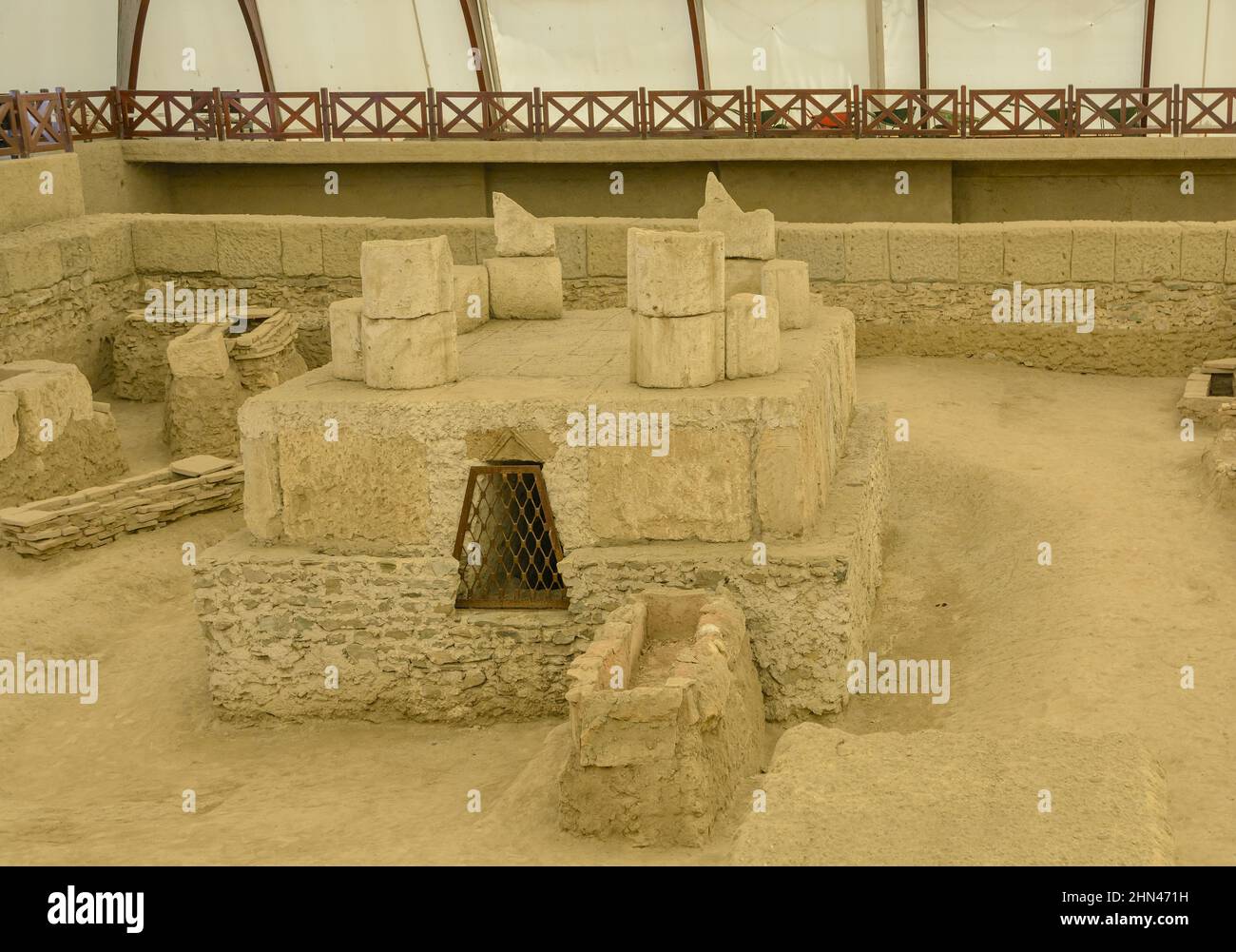 KOSTOLAC, SERBIA - JULY 21, 2019 RomanTomb of a stonework Viminacium ...
