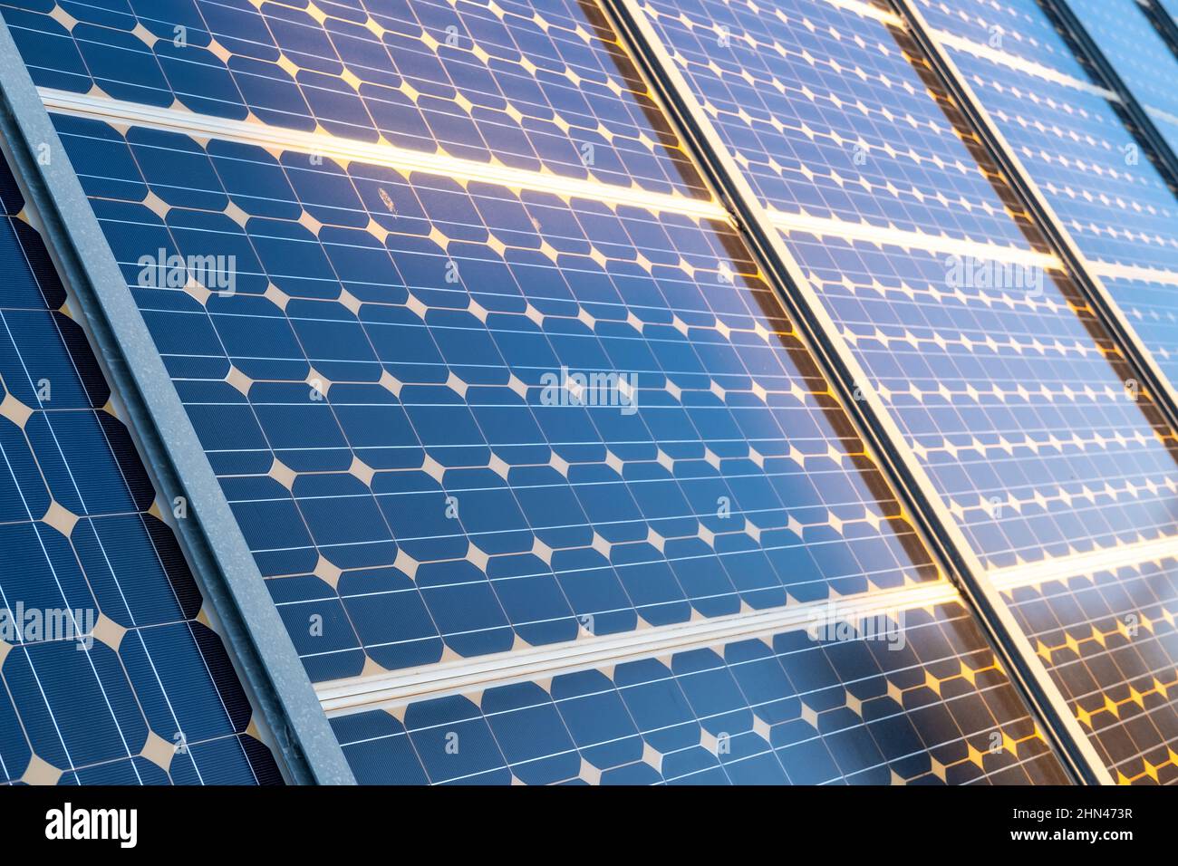 Solar panels in a rural zone in Spain Stock Photo - Alamy