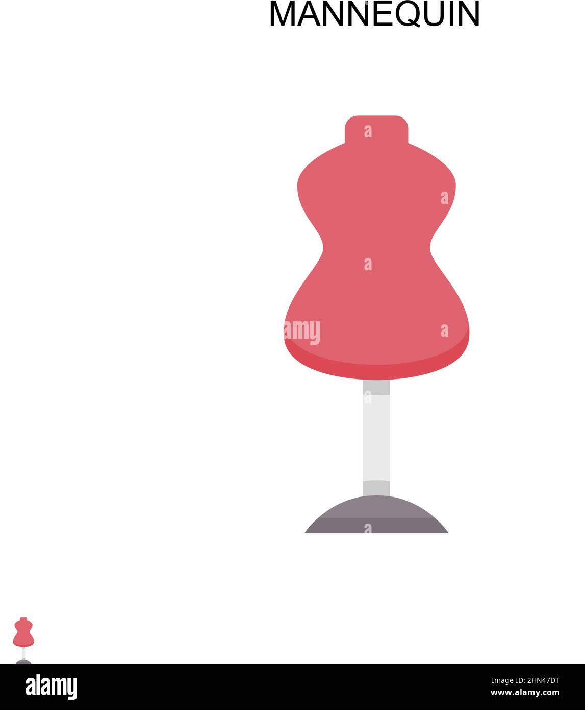 Mannequin Simple vector icon. Illustration symbol design template for ...