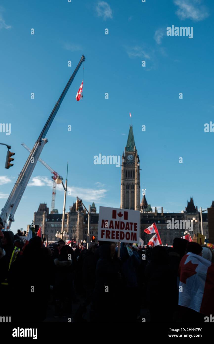 Ottawa Freedom Convoy 2022 Stock Photo - Alamy