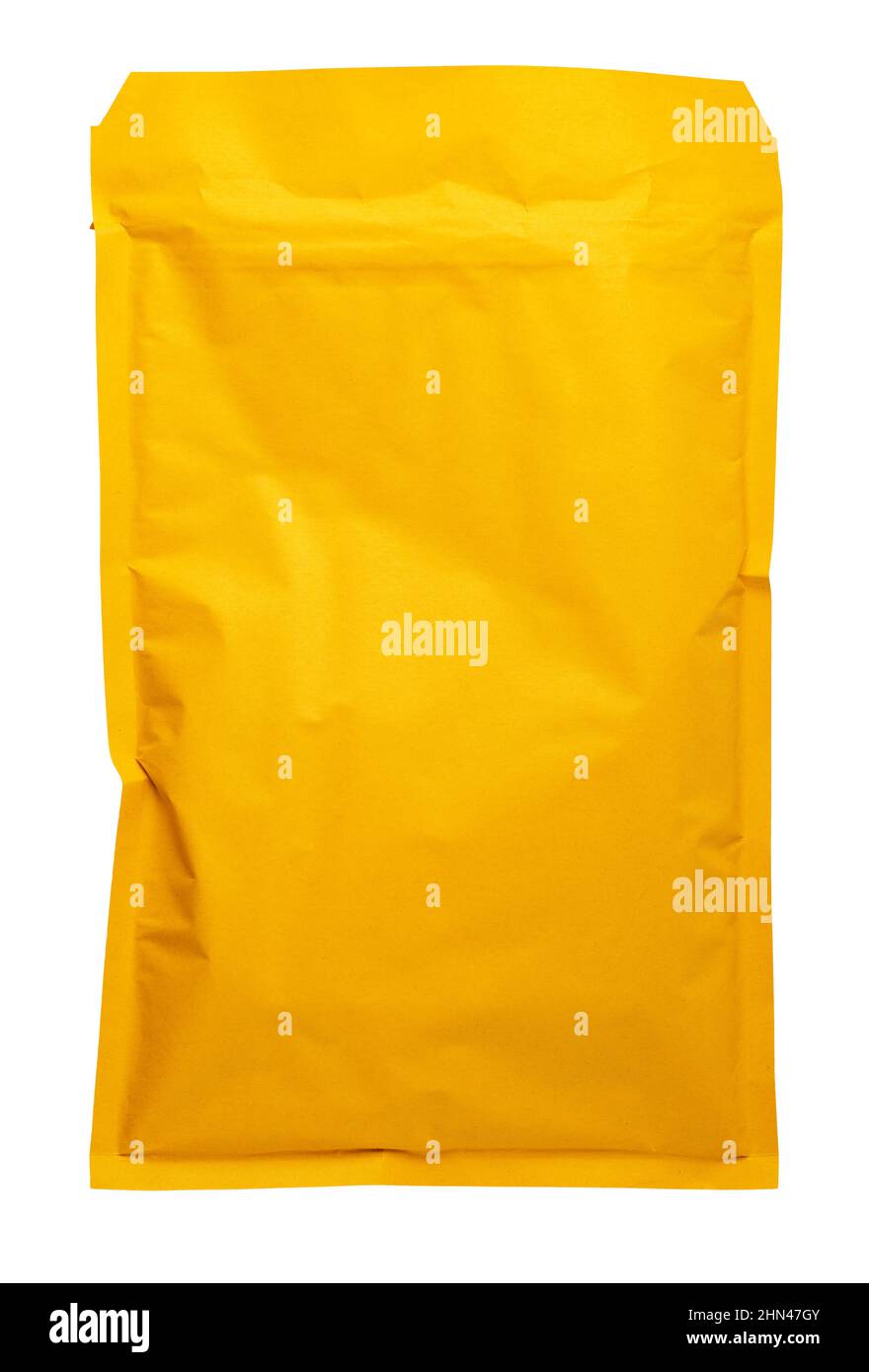 Brown envelope front and back isolated on white background. Letter top ...