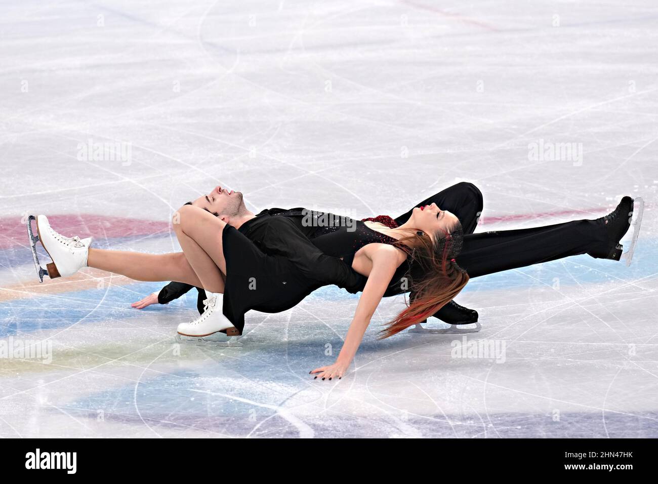 Beijing, China. 14th Feb, 2022. Oleksandra Nazarova and Maksym Nikitin ...