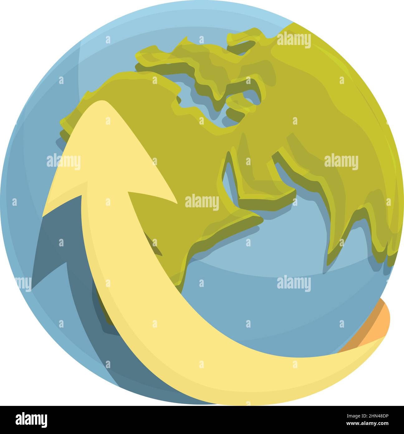 Plane trip icon cartoon vector. World travel. Map earth Stock Vector ...