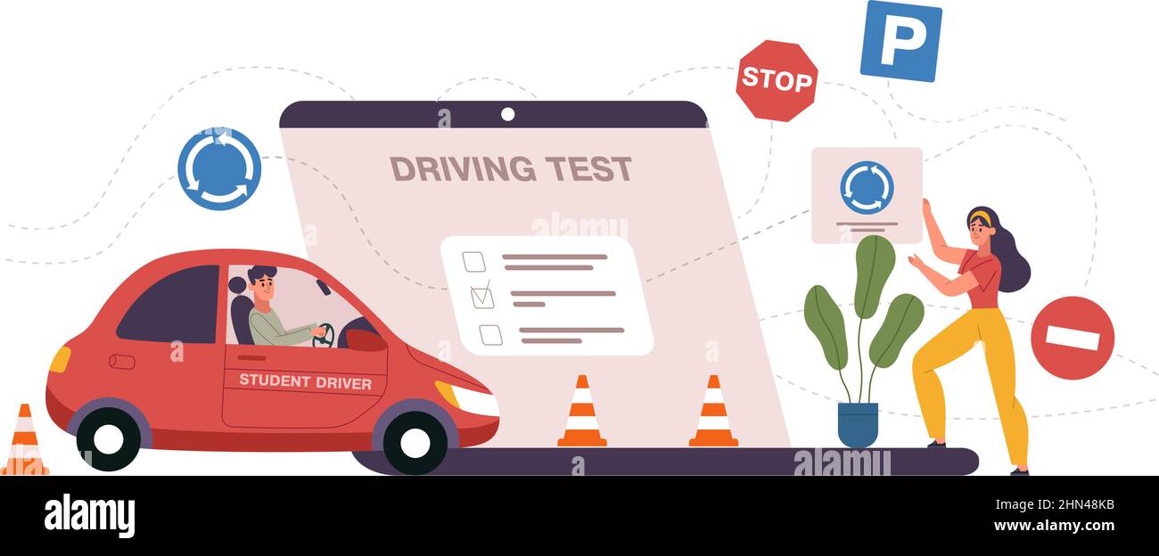 Cartoon character driving license hi-res stock photography and images ...