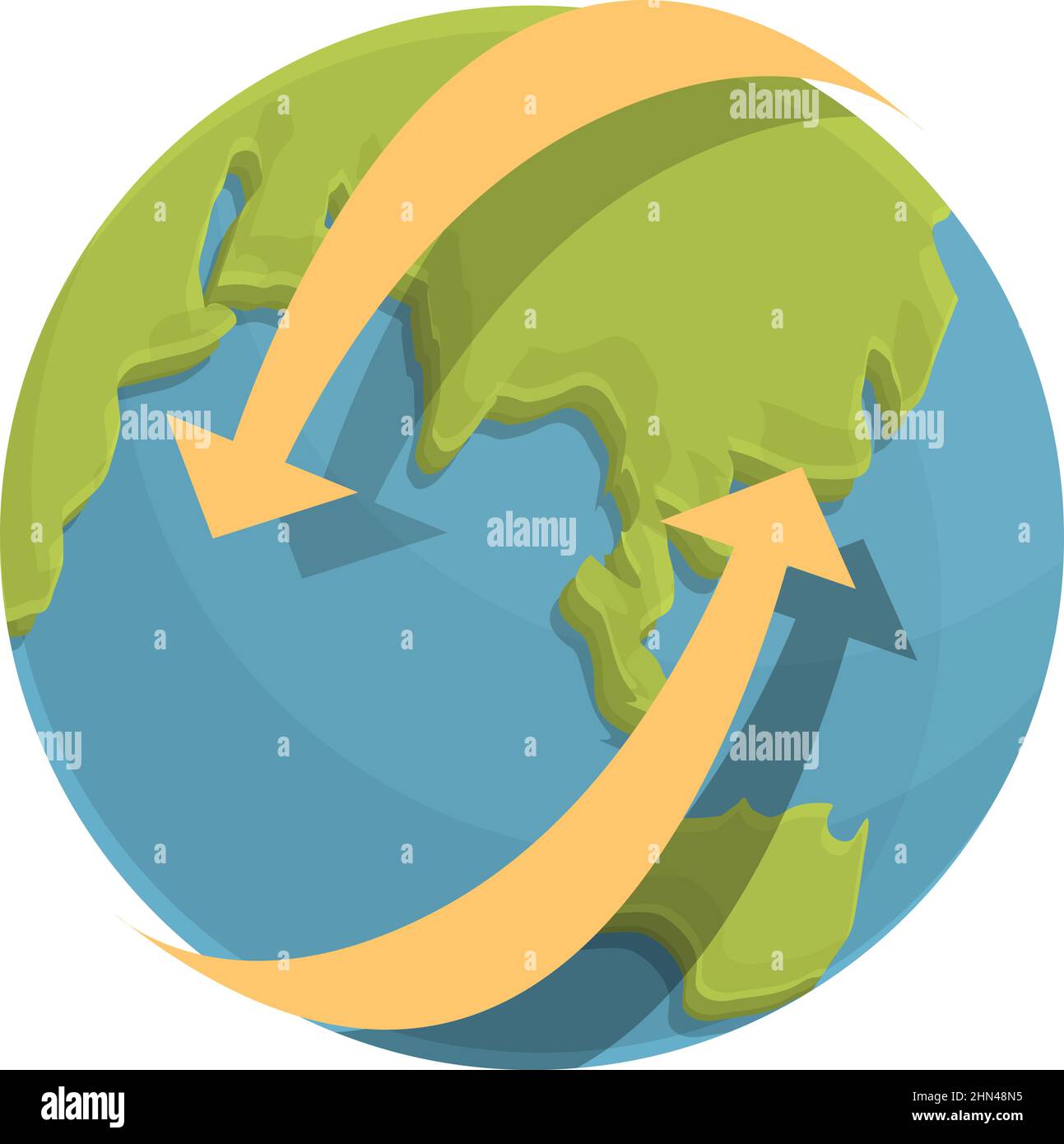 Plane travel icon cartoon vector. Map earth. Planet trip Stock Vector ...