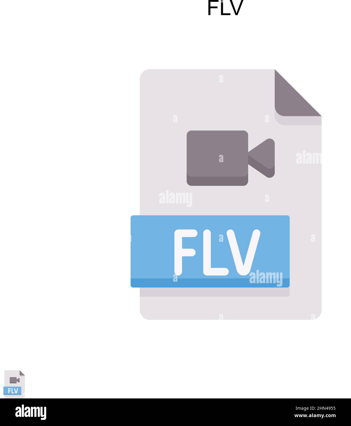 Flv Simple vector icon. Illustration symbol design template for web mobile UI element Stock ...