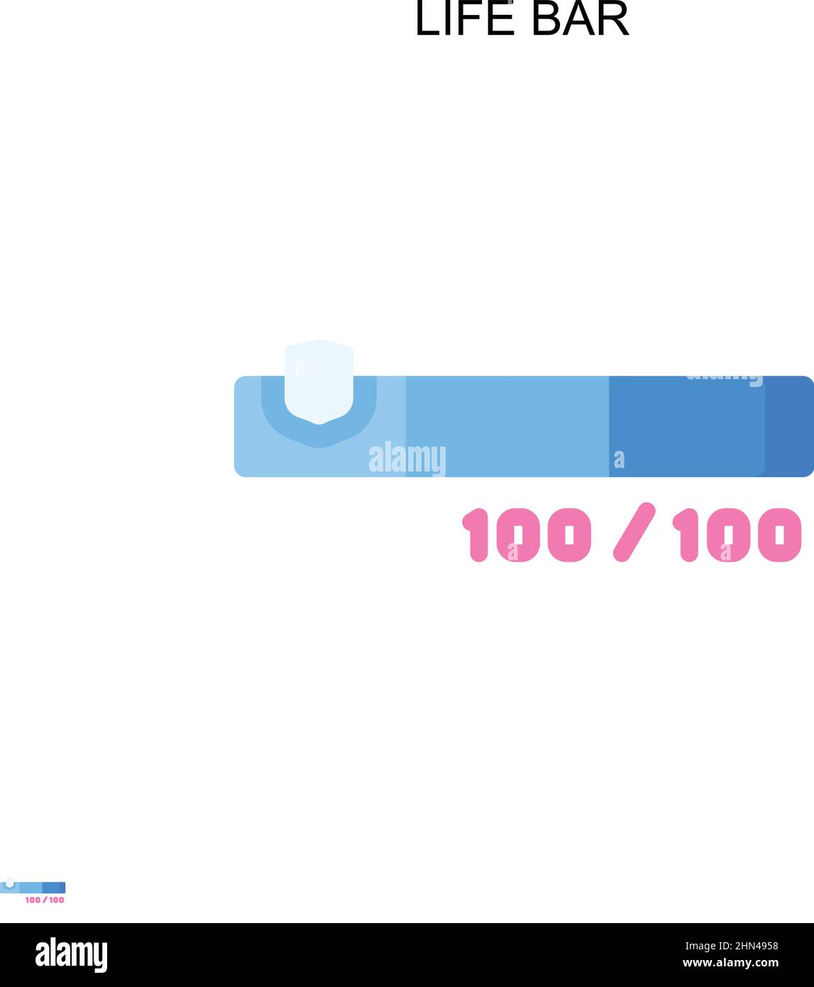 Life bar Simple vector icon. Illustration symbol design template for ...