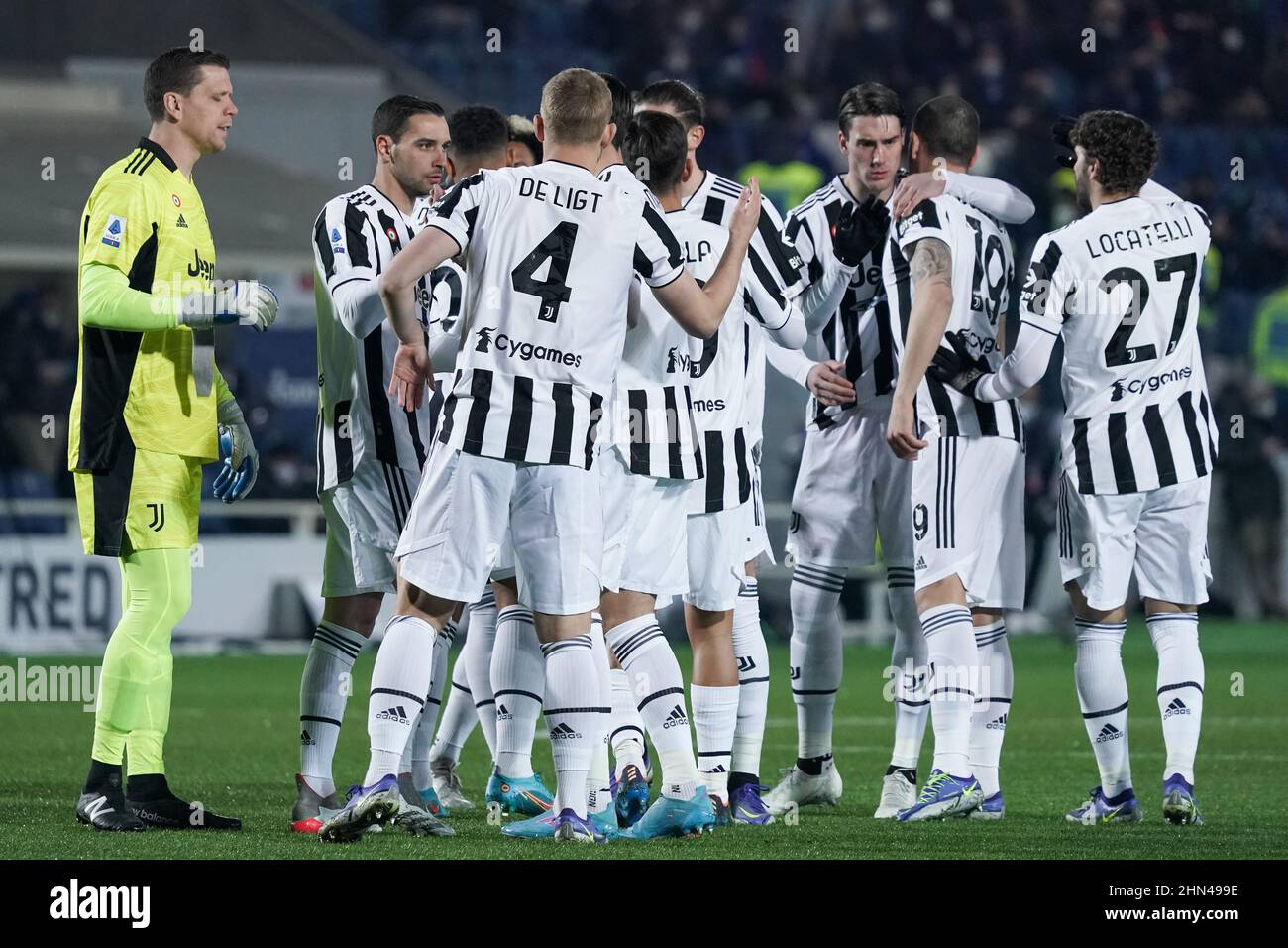 Team Juventus FC during the Italian championship Serie A football match ...