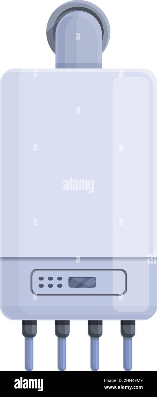 Warm gas boiler icon cartoon vector. Water house. System hot Stock ...