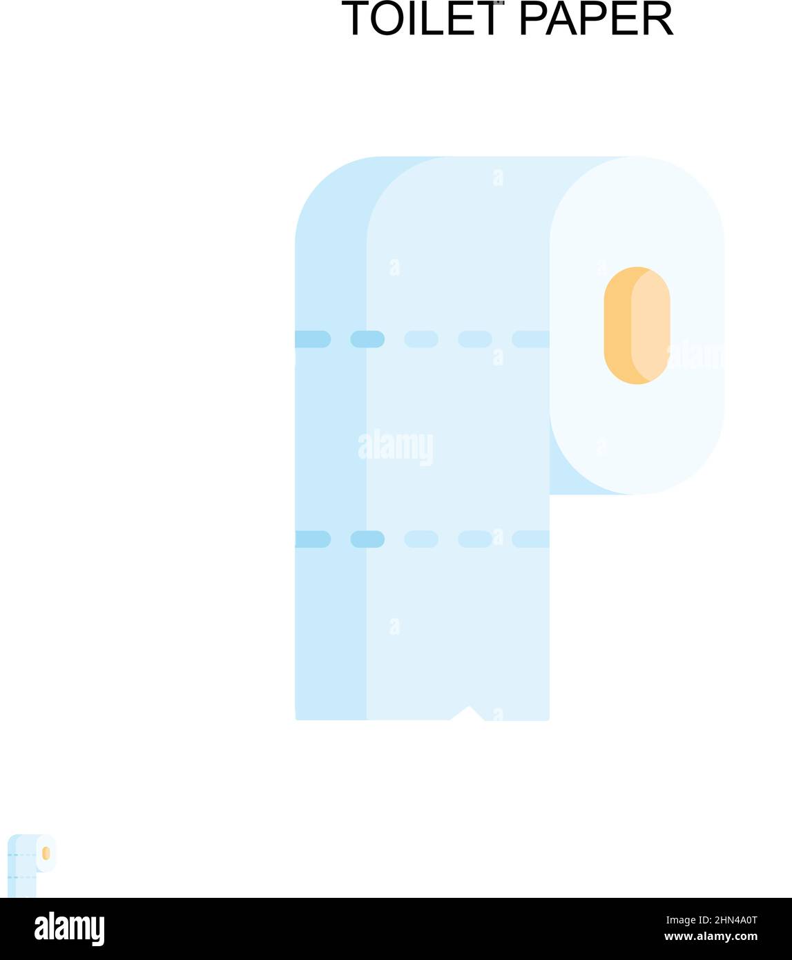 Toilet paper Simple vector icon. Illustration symbol design template ...