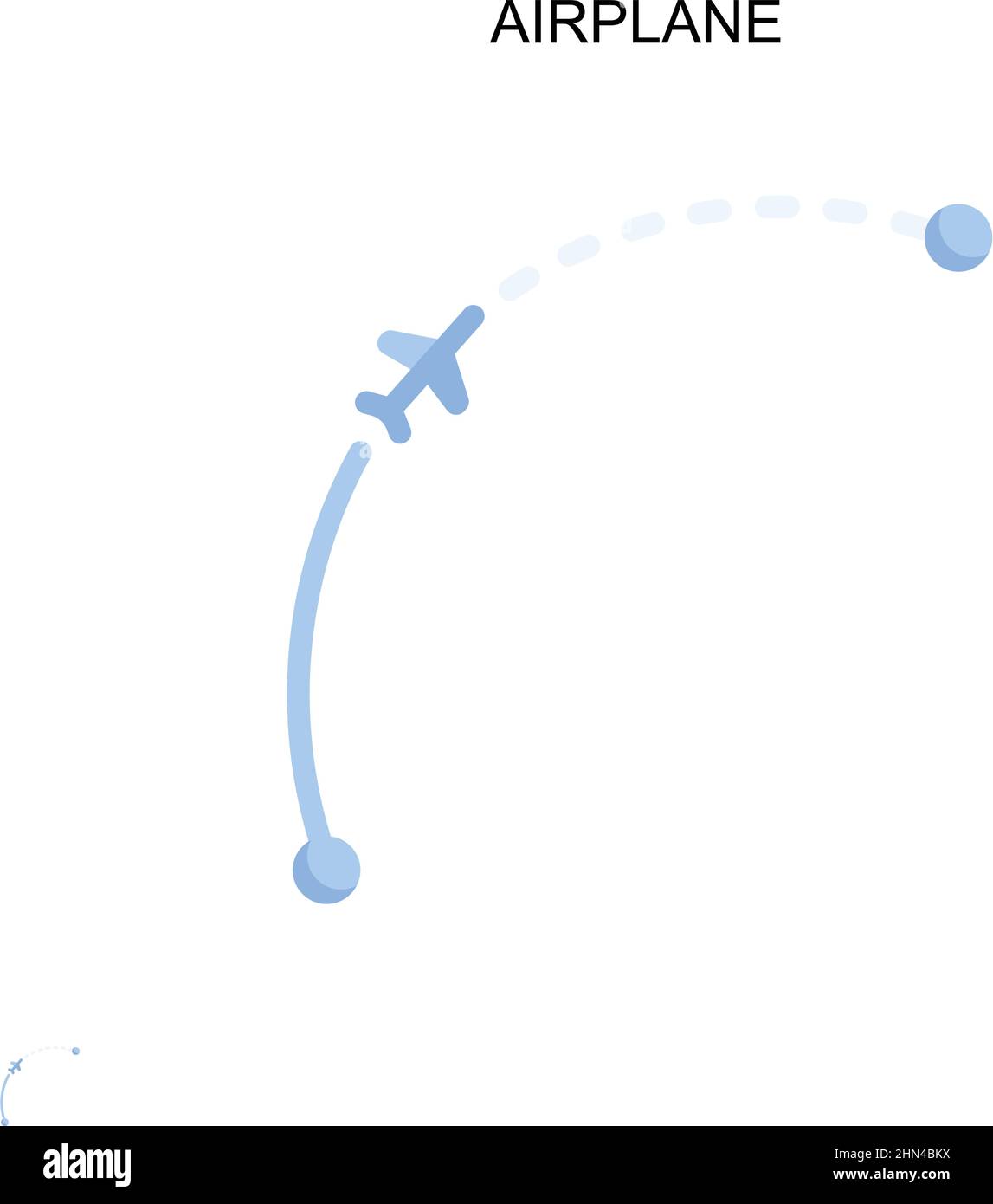 Airplane Simple vector icon. Illustration symbol design template for ...