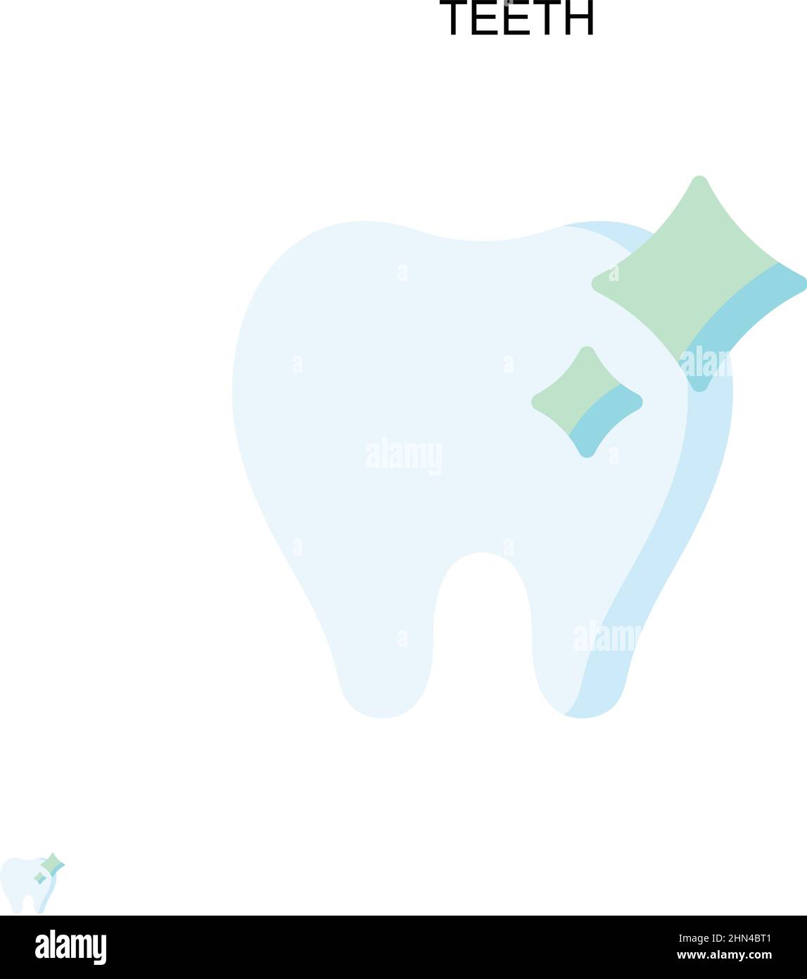 Teeth Simple vector icon. Illustration symbol design template for web ...